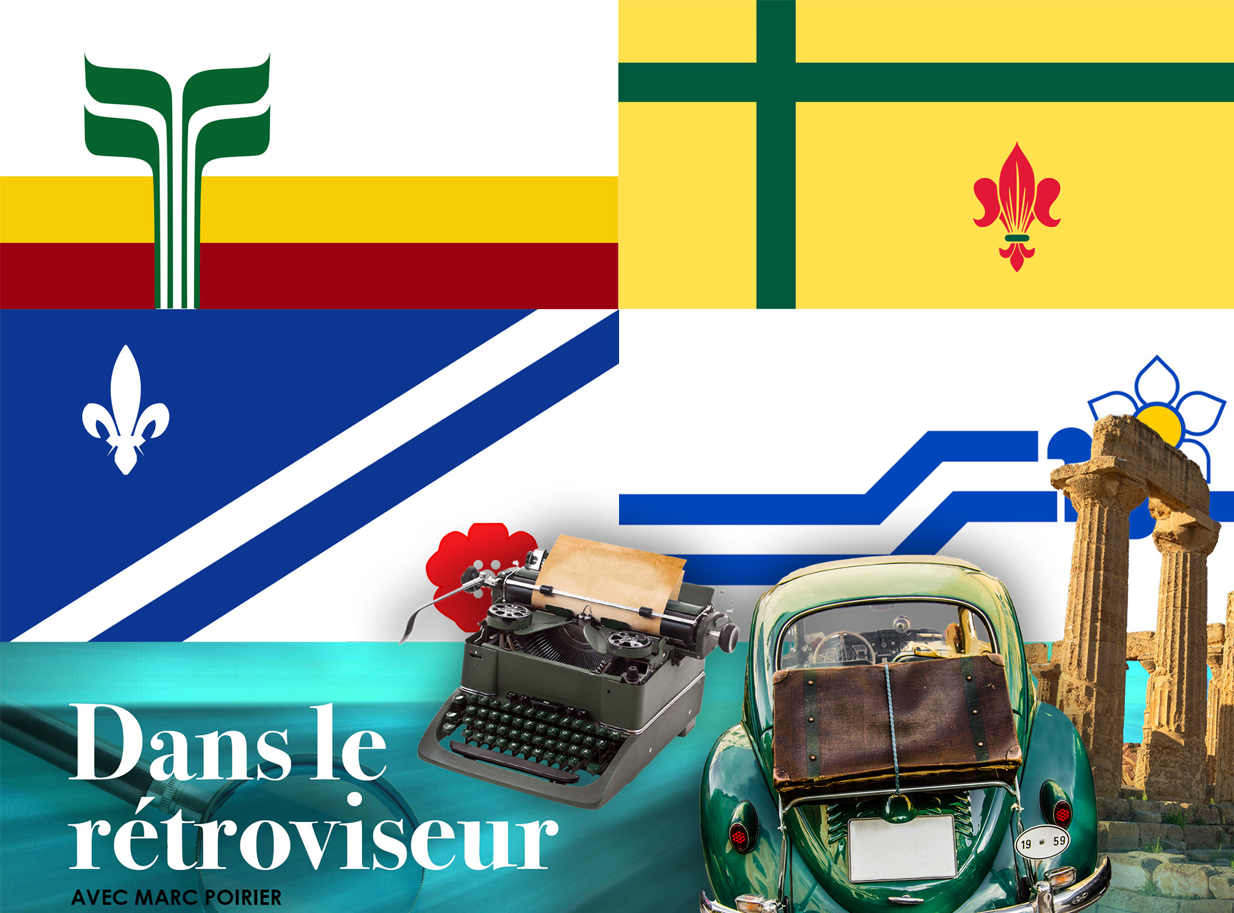 Les drapeaux de la francophonie de l’Ouest canadien