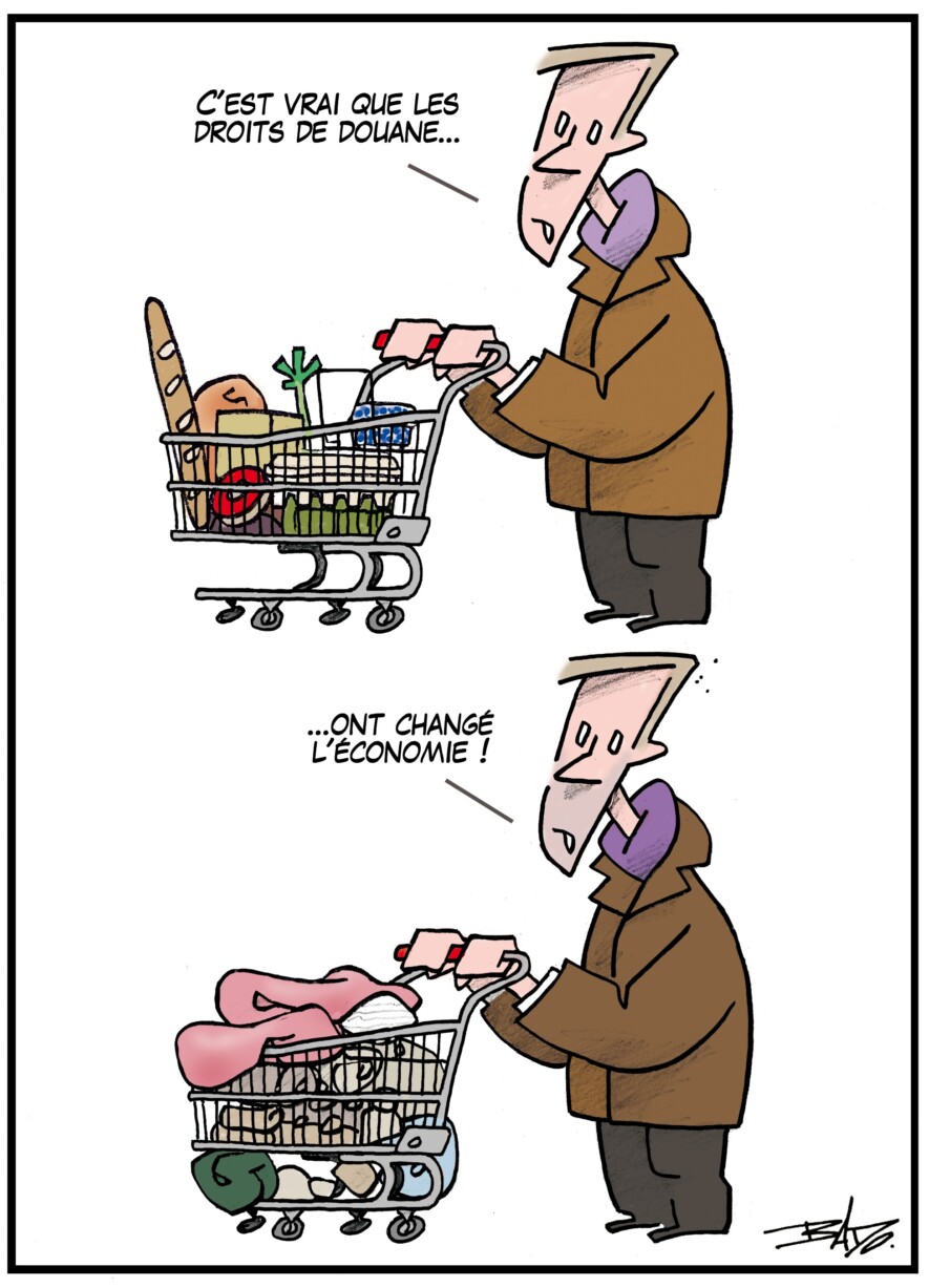 CARICATURE – Droits de douanes et changements économiques