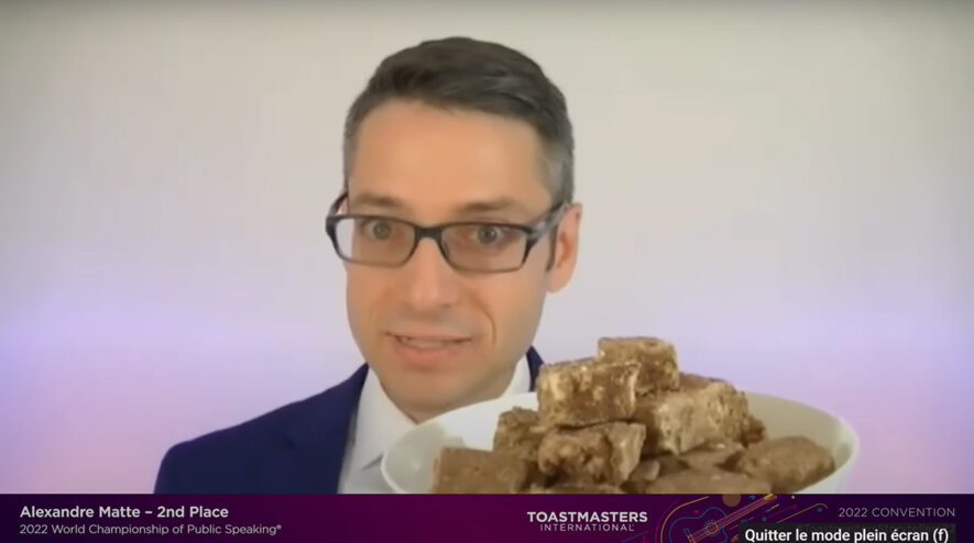 Alexandre Matte, vice-champion du monde de discours